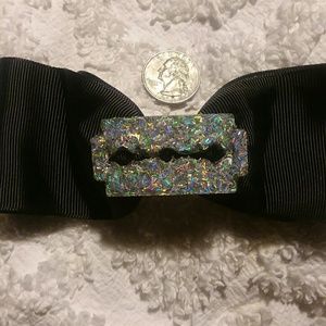 Handmade | Accessories | Kawaii Goth Razor Blade Hair Bow | Poshmark
